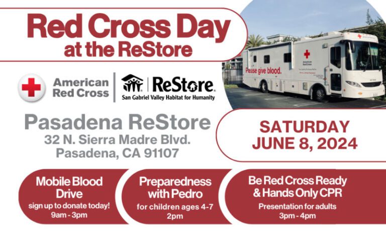 Pasadena ReStore Hosts Red Cross Day Community Event - San Gabriel ...