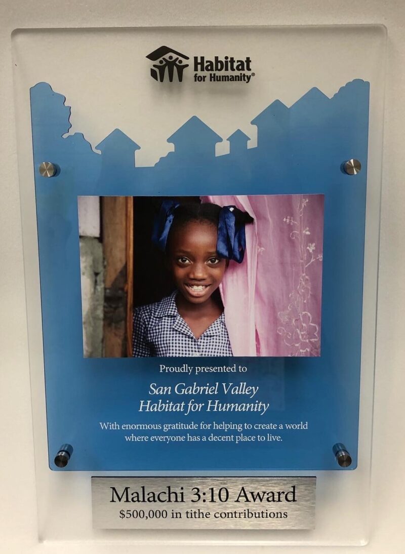 Tithe and global engagement - San Gabriel Valley Habitat for Humanity